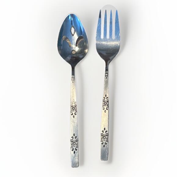 Oneida | Dining | Oneida Orlando Serving Set Slotted Spoon Fork Profile ...